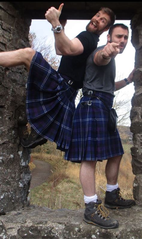Falda Escocesa Hombre Hombres Con Kilt Clanes Escoceses Hombres En