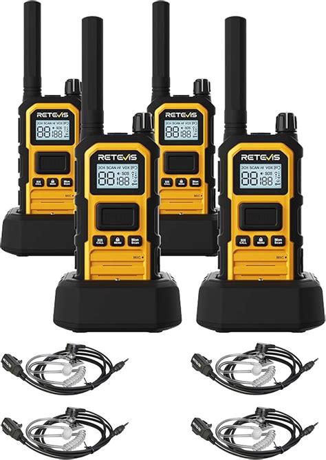 Retevis Rb48 Plus Walkie Talkies4 Pack With Walkie