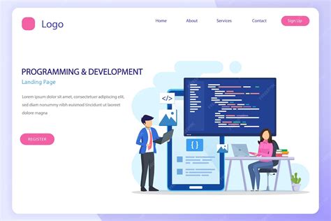 Programadores En El Concepto De Trabajo Las Personas Trabajan En La