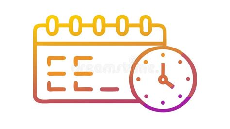 Calendar With Clock Schedule Planning Time Management Vector Design Generative Ai Stock Vector