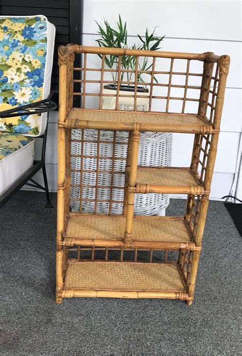 Boho Bamboo Wall Shelf Bamboo Wall Hanging Wood Shelves Wood