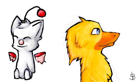 Moogle And Chocobo X By Kit Zen On Deviantart