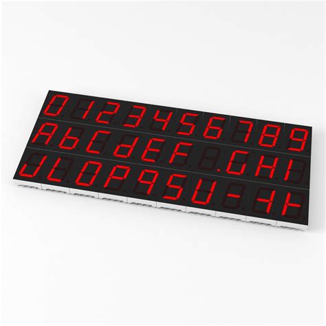 7 Segment Led Display 3d Model 6 C4d 3ds Dae Dxf Fbx Obj Stl Wrl Free3d