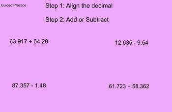 Adding And Subtracting Decimals SmartBoard By Natalie Silva TpT