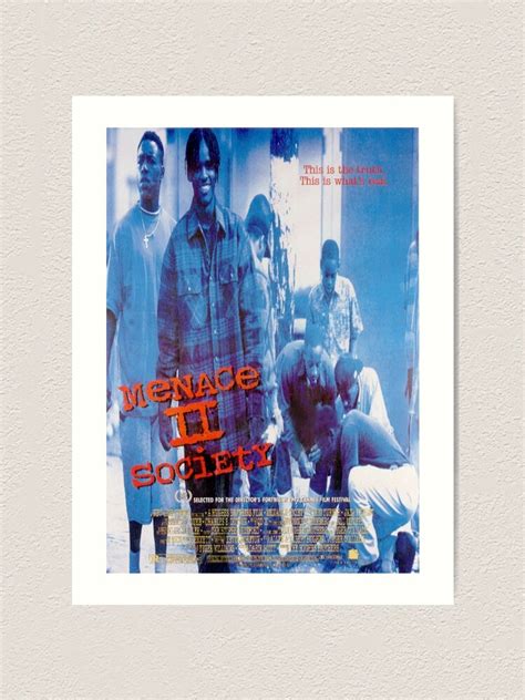 Menace Ii Society Movie Poster Art Print For Sale By Artsims Redbubble