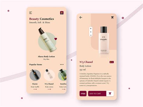 Beauty Cosmetics App Design Behance