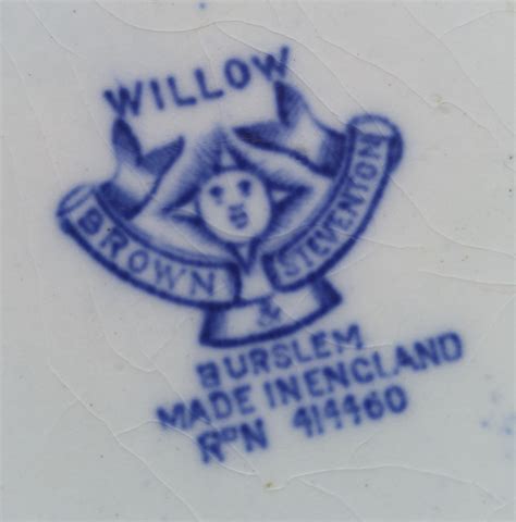 Various Flow Blue Transfer Ware And Willow Ware Antiques Board