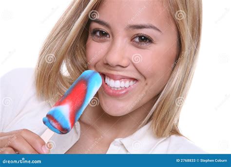 Pretty Girl With Popsicle Stock Image Image Of Sweet 2768833