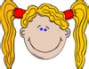 Cartoon Girl With Long Yellow Hair Clip Art At Vector Clip