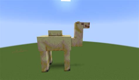 Made A Camel Model With Vanilla Blocks This Was The Best Colors That I Could Use With Minecraft