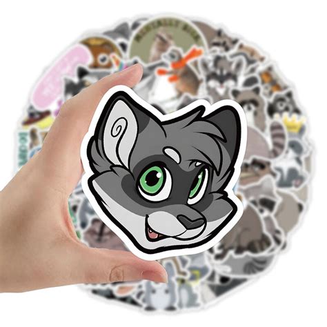 너구리 만화 개성 창조적인 컴퓨터 여행 가방 휴대폰 자동차 장식 방수 스티커 도매 10 개 30 개 50 개 신제품 클래식 장난감