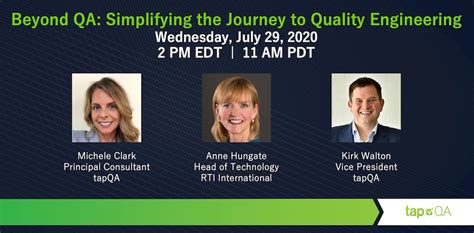 webinar beyond qa simplifying the journey to quality engineering tapqa