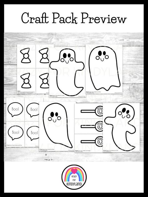 Ghost Craft For Kindergarten Halloween Center Station Activity