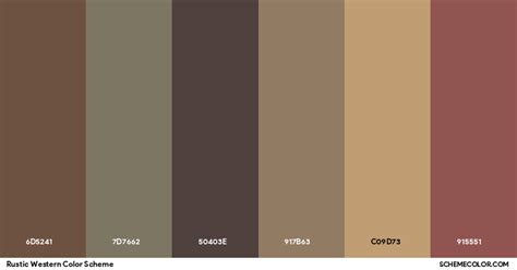 Rustic Western Color Scheme Palettes