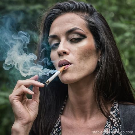 Transgender Woman Smoking Stable Diffusion Online