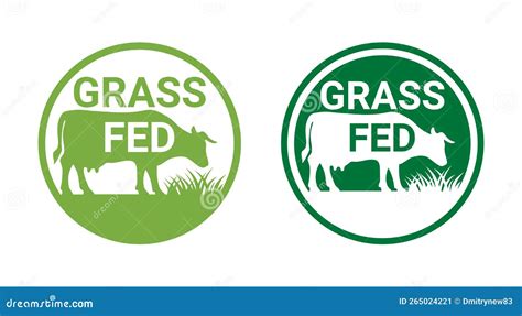 Grass Fed Label For Beef Meat Stock Vector Illustration Of Fresh Quality 265024221