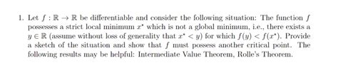 solved let f r→r ﻿be differentiable and consider the
