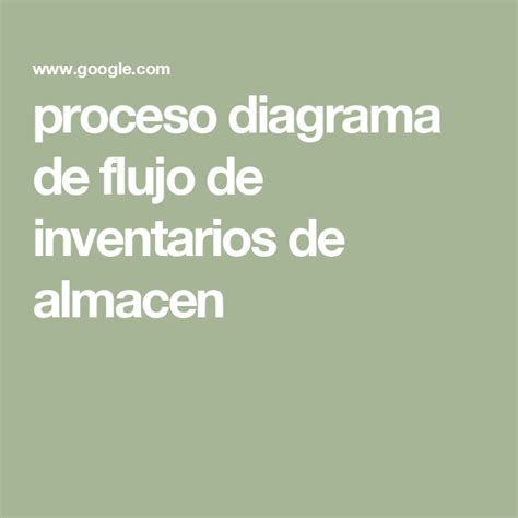 Proceso Diagrama De Flujo De Inventarios De Almacen Diagrama De Flujo