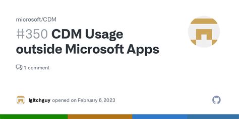 Cdm Usage Outside Microsoft Apps · Issue 350 · Microsoftcdm · Github