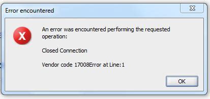 Oracle Error ORA 17008 Closed Connection Stack Overflow