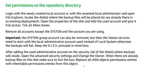 Restricting Permissions On Repository Folder For More Security Veeam Community Resource Hub