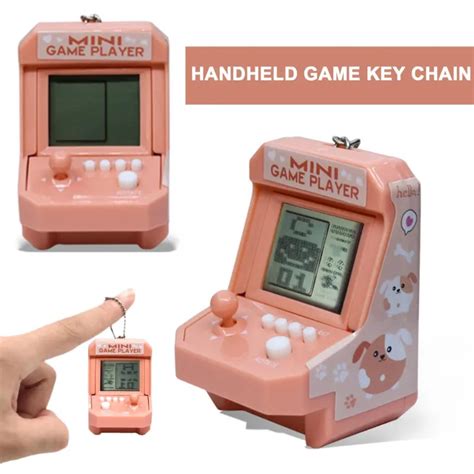 Video Game Console Mini Retro Small Arcade Desktop Toy Console Pendant Game Tetris Handheld I9s7