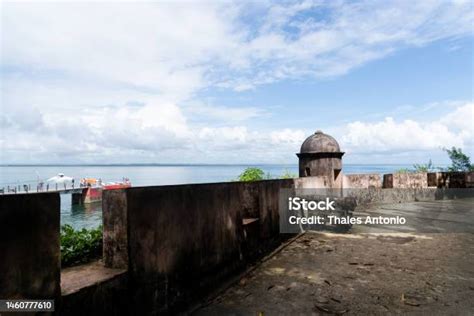 Pandangan Internal Arsitektur Kuno Benteng Morro De Sao Paulo Foto Stok