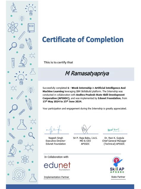 Apssdc Internship Certificate Pdf