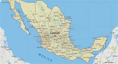 Mapa De Cancún Regiones Playas Zona Hotelera Y Ubicación