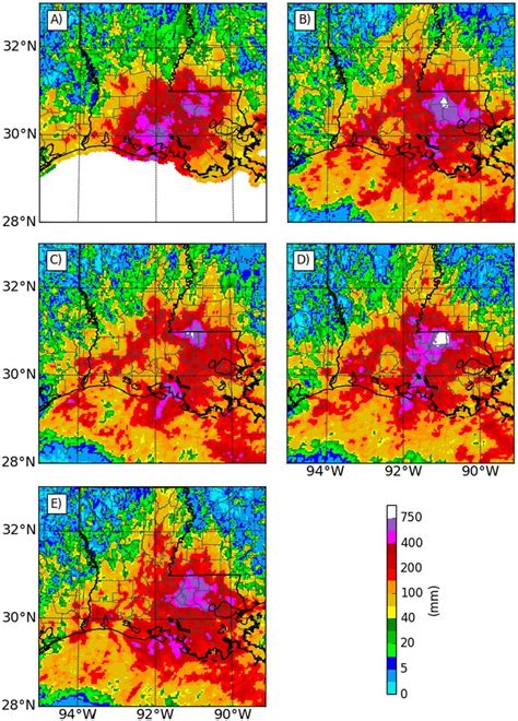Spatial Distribution Of Accumulated Rainfall From A Observations