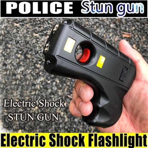 New 3 In 1 Police Power Stun Flashlight Electric Shock Taser Gun Self