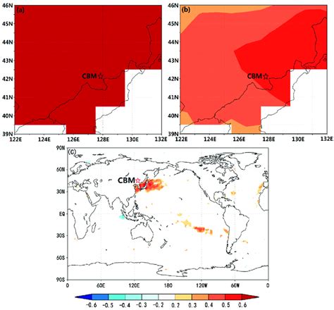 Spatial Correlation Of A Observed And B Reconstructed June July