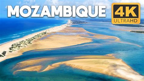 Mozambique Coastlines And Coral Reefs Africa From Above 4k Uhd