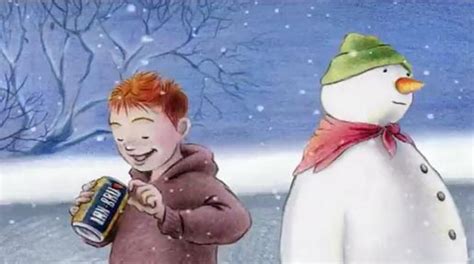 Irn Bru Snowman Flies Over Scotland Postkiwi
