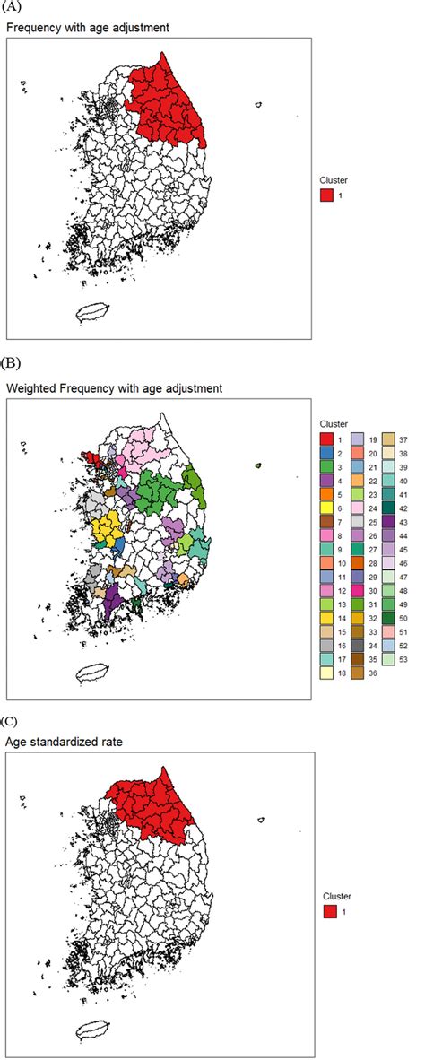 Significant Spatial Clusters Detected With High Diabetes Diagnosis Download Scientific Diagram