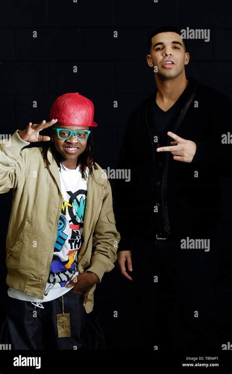 Rapper Drake R And Lil Chuckee On The Set Of His Music Video With Lil Wayne And Young Money