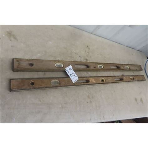 2 Vintage 48 Wood Brass Levels