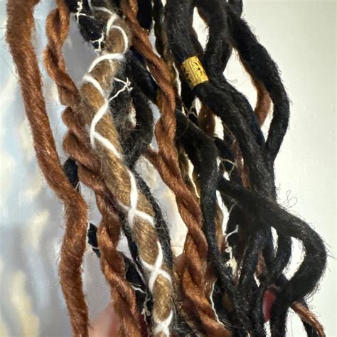 Hidden Angel Dreadlocks Extensions Synthetic Dreads Open Ends Black White Ombre Etsy