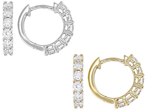 White Lab Grown Diamond H Si1 Rhodium And 14k Yellow Gold Over Silver