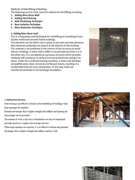 Building Retrofitting Techniques Explained Pdf Structural