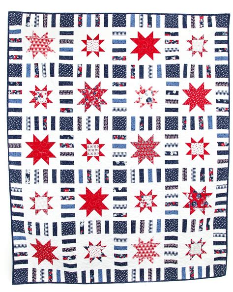 Land Of Liberty Stars In Stripes Boxed Quilt Kit Stripe Quilt