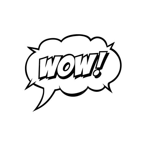 Comic Style Speech Bubble With Wow Vector Comic Speech Bubble Wow Cartoon Speech Bubble Wow