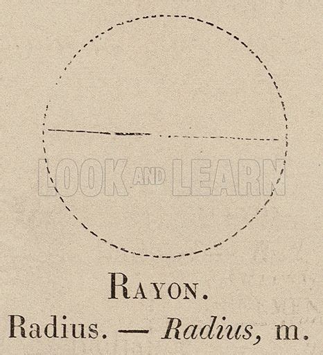 Le Vocabulaire Illustre Rayon Radius Stock Image Look And Learn