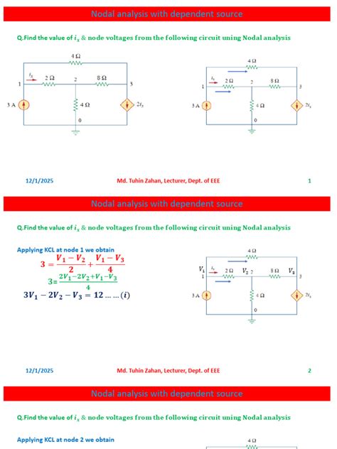 Nodal Analysis With Dependent Sources Pdf Electrical Circuits