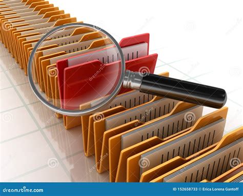 B squeda De Las Carpetas Con La Lupa Stock de ilustración Ilustración de color amarillo