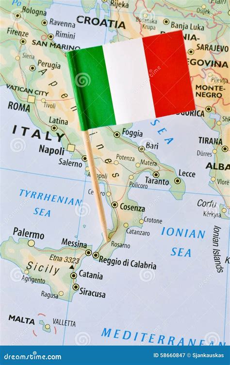 Italy Flag Map