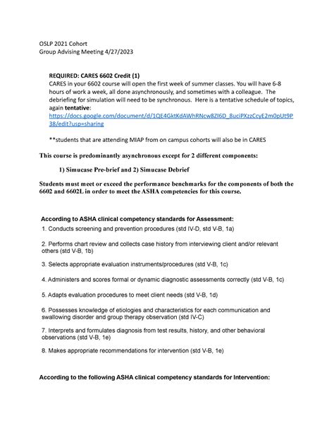 Oslp 2021spring Cohortadvising Meeting 4 27 23 Oslp 2021 Cohort Group Advising Meeting 427