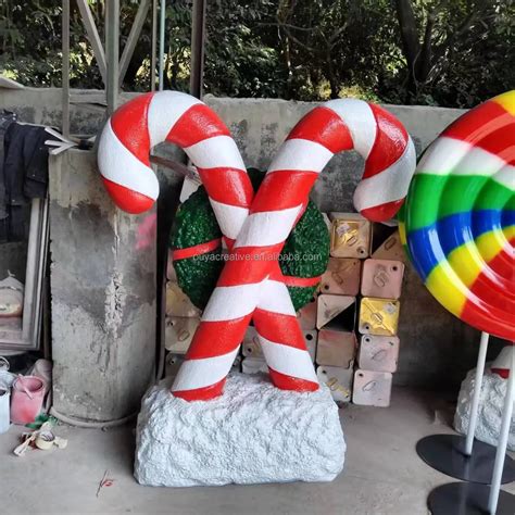 Large Outdoor Commercial Fiberglass Candy Cluster Sculpture For