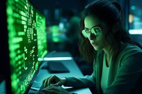 Premium Ai Image Photo Of Women In Cybersecurity With Computers And