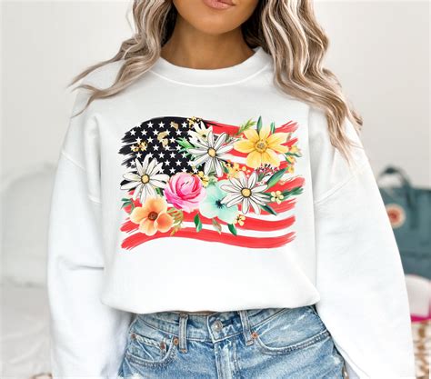 American Floral Flag Dtf Transfers Kraft Craze